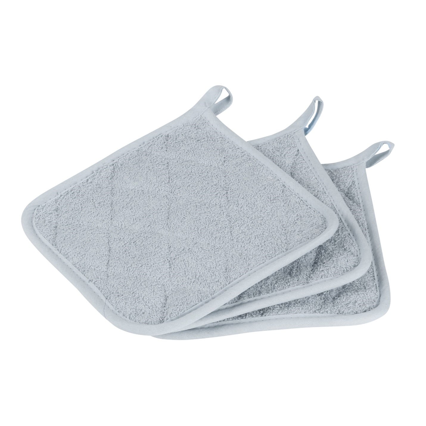 Cloth Pot & Pan Holder, 7" x 7", Grey, 12/Pack - mastersupplyonline