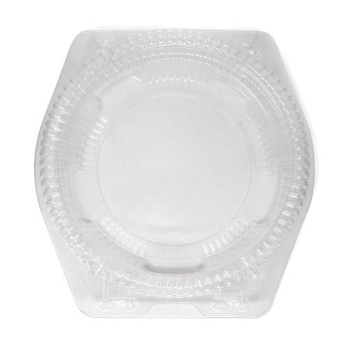 10" Shallow Plastic Hinged Pie Container, 100/Case - mastersupplyonline