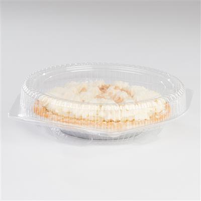 10" Shallow Plastic Hinged Pie Container, 100/Case - mastersupplyonline