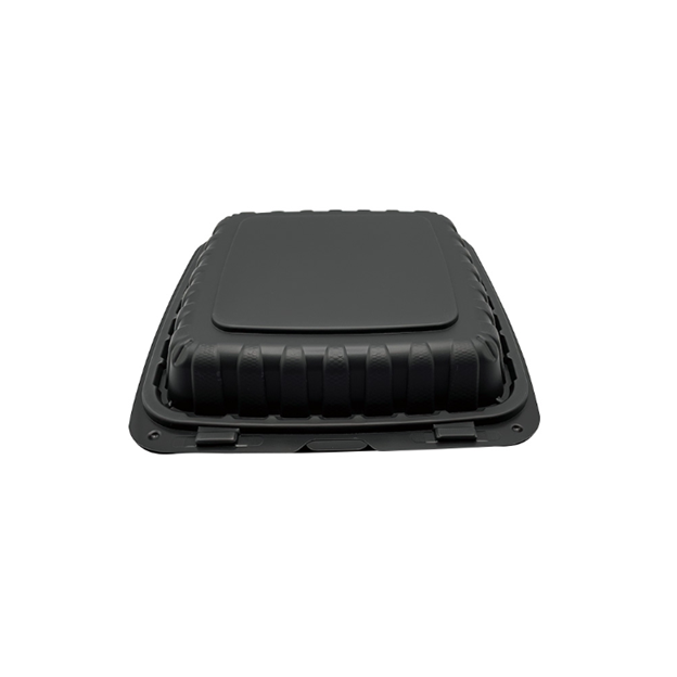 Emerald Mineral Filled Polypropylene Hinged Container, 9 x 9 x 3, Black ...