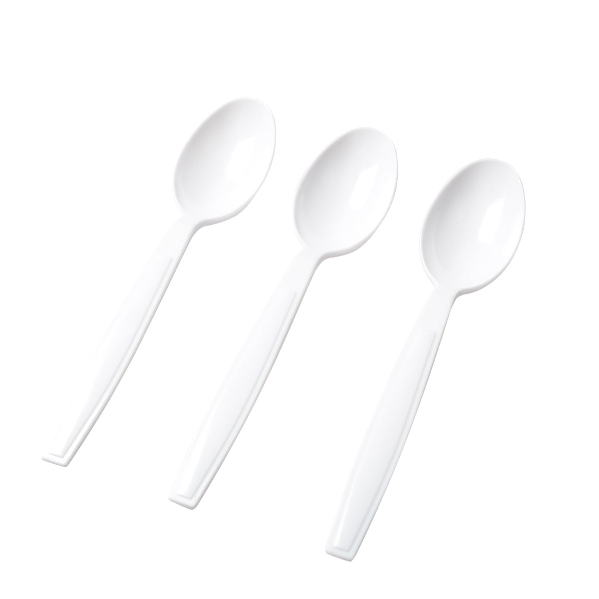 Extra Heavyweight Plastic Teaspoons, White, 100/Box - mastersupplyonline