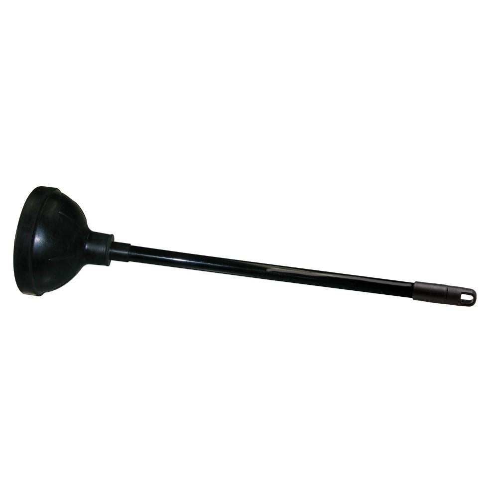 MaxiRough Industrial Toilet Plunger, 18" Metal Handle, 6" dia, Black ...
