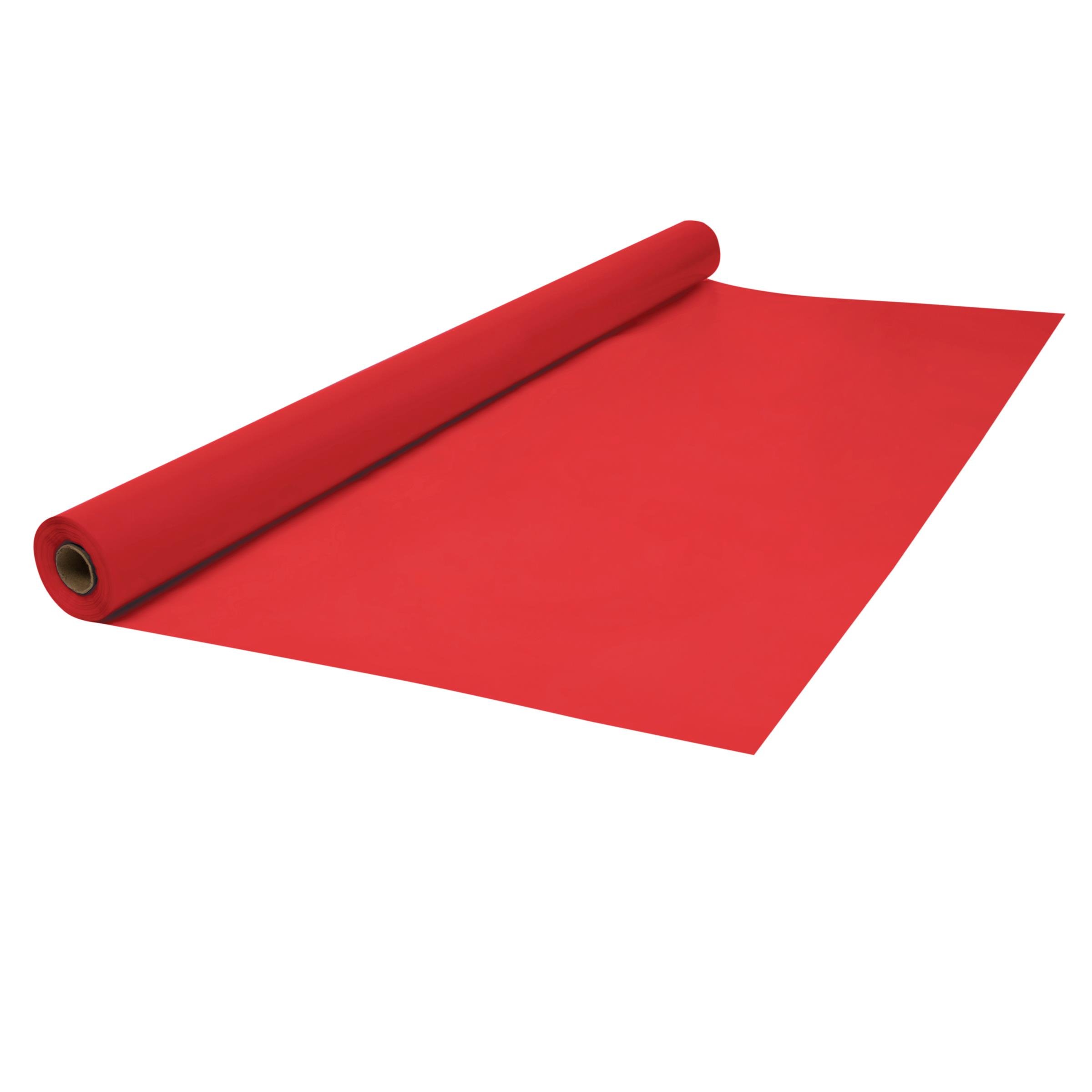 Red Plastic Roll Tablecover, 40" x 300 ft, Each - mastersupplyonline