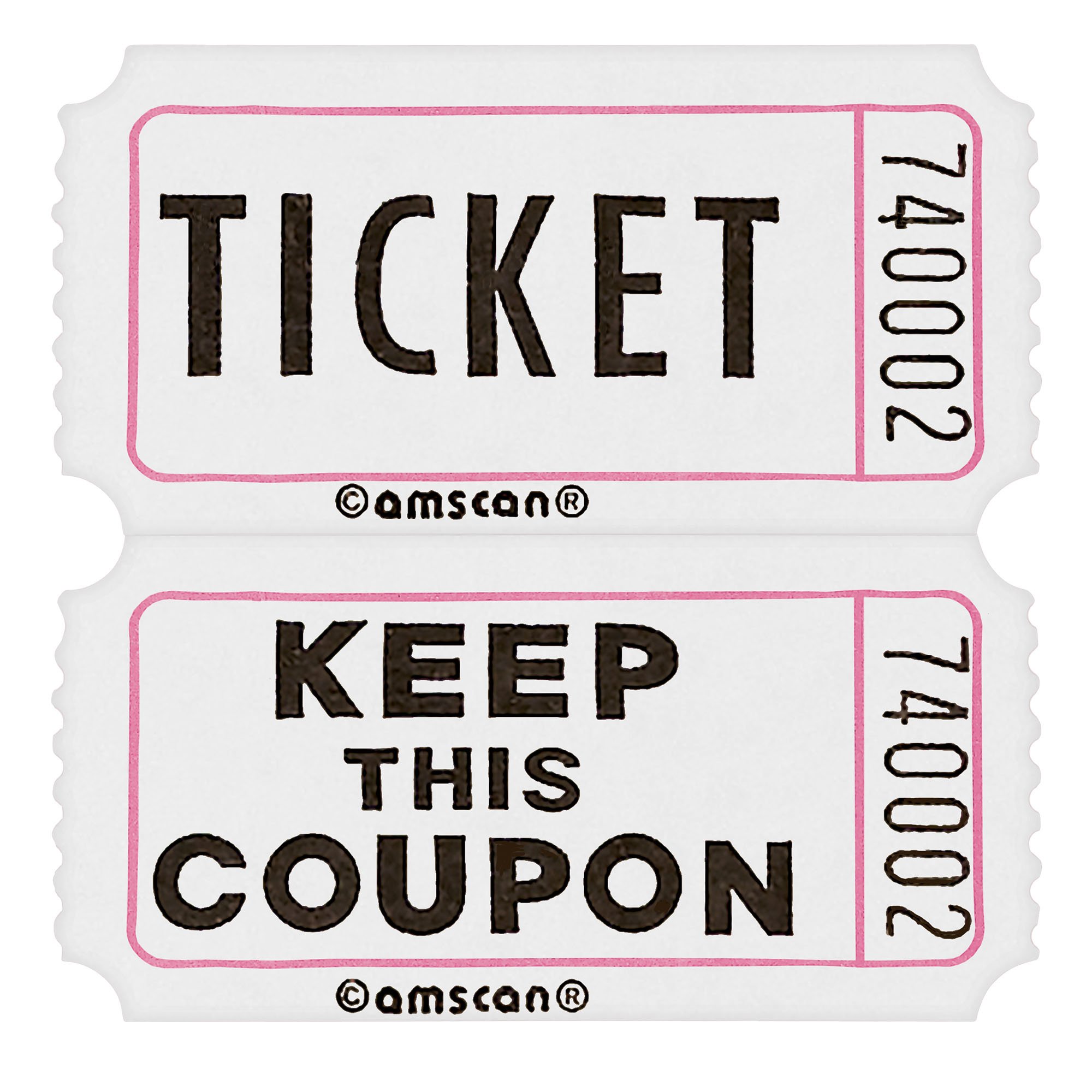Double Roll Tickets, White, 2000/Roll - mastersupplyonline