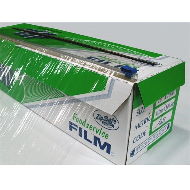 Western Plastics Heavy Duty Foodservice Film with Slide Cutter, 18" x ...