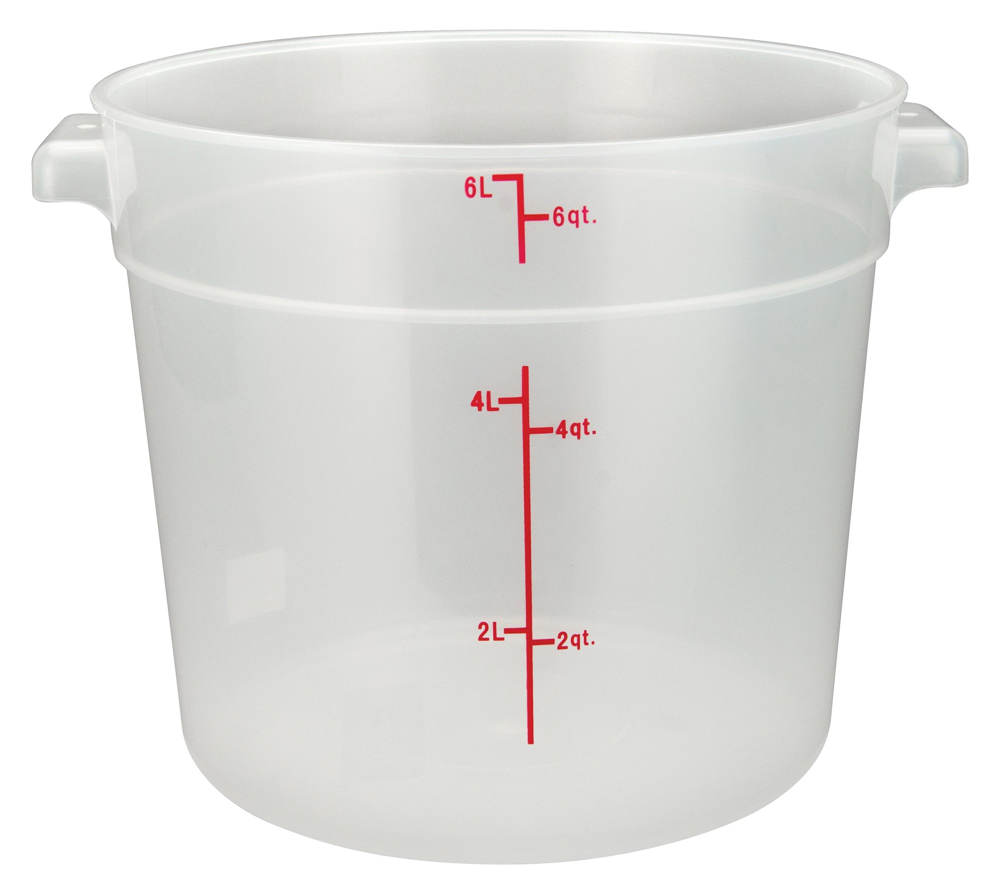 6qt Round Storage Container, Translucent, PP - mastersupplyonline