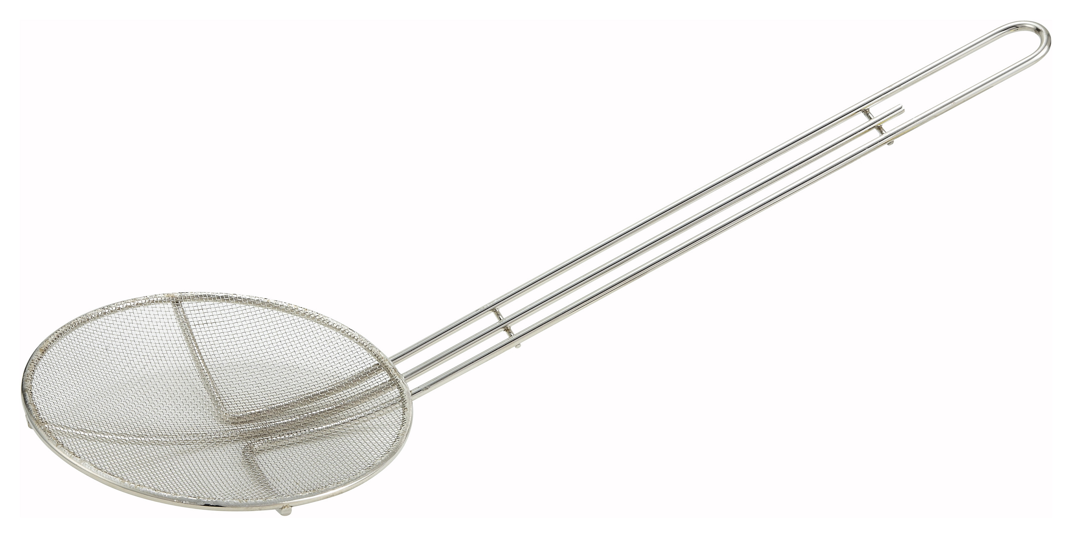 6-1/2" Mesh Skimmer, Round, Nickel Plated - mastersupplyonline