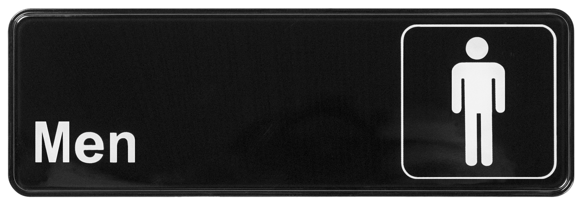 Information Sign, "Men", 3" x 9", Black - mastersupplyonline