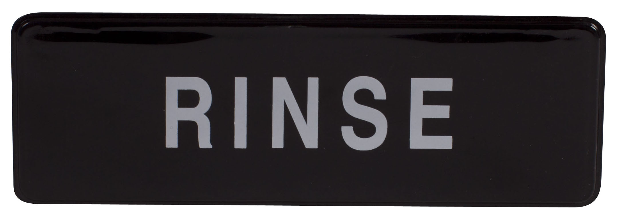 Information Sign, "Rinse", 3" x 9", Black - mastersupplyonline