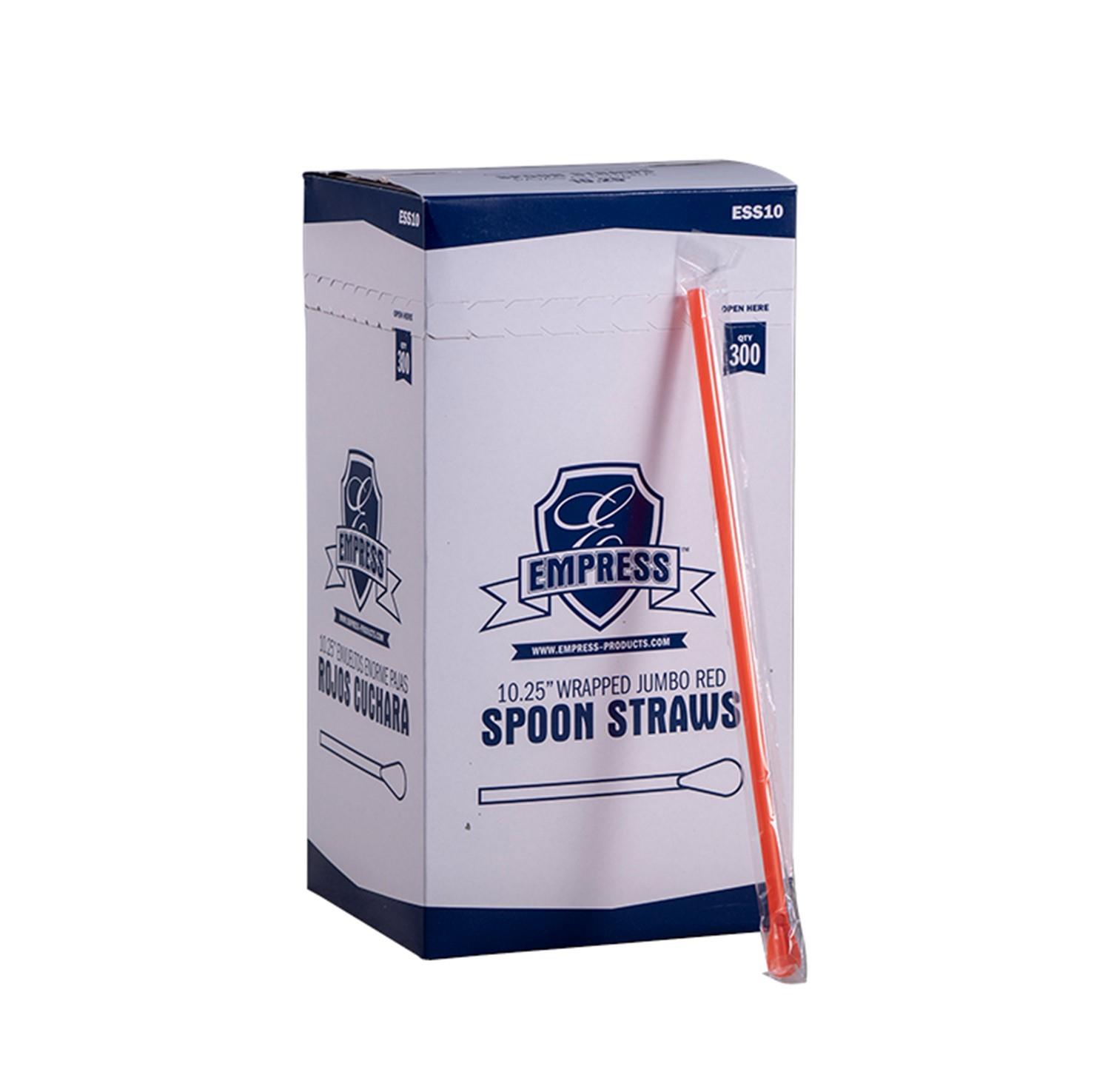Individually Wrapped Spoon Straw, 10 1/4", 300/Box, 18 Boxes/Case ...
