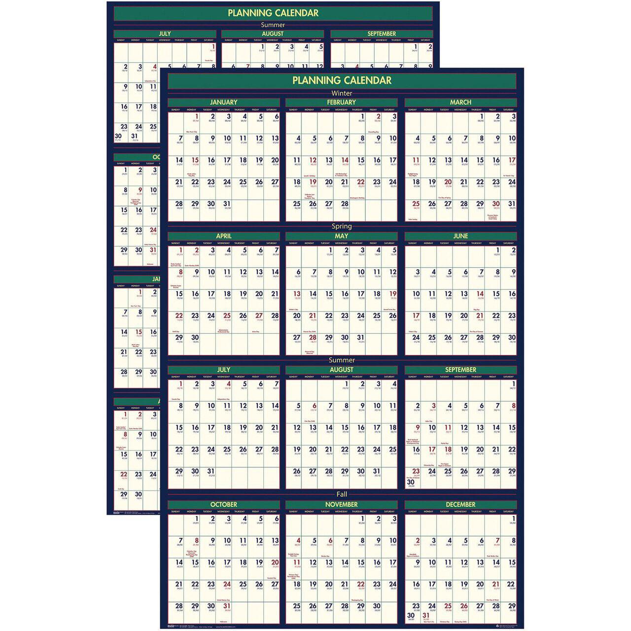 Bulk 2021 - 2022 Poster Style Academic Calendars: HOD390 (18 Academic ...