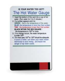 Bulk Energy Saving Hot Water Heater Temperature Card: AM Conservation ...