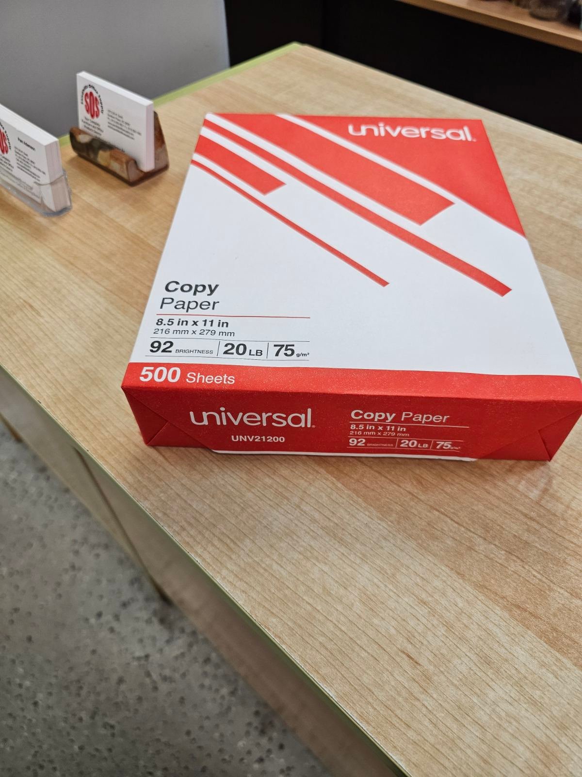 Multipurpose Paper, 92 Brightness, 20lb, 8-1/2 x 11, Bright White, 500 ...