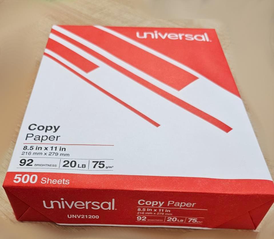 Multipurpose Paper, 92 Brightness, 20lb, 8-1/2 x 11, Bright White, 500 ...