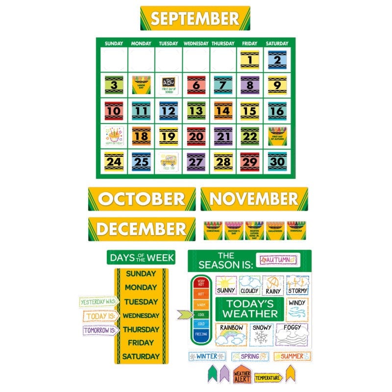 Calendar Bulletin Board Sets for Classroom | Teacher Supply Store - The ...