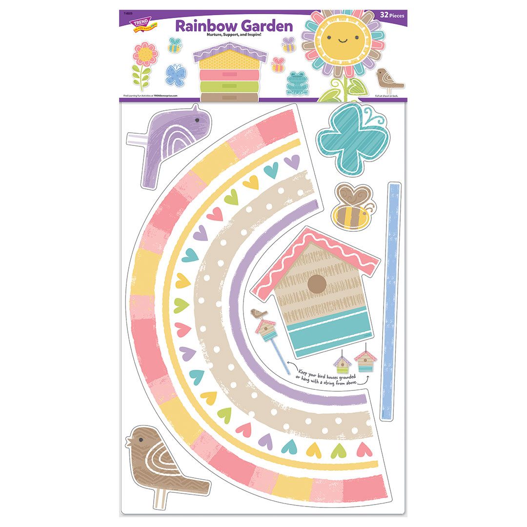 Rainbow Garden Bulletin Board Set - The School Box Inc
