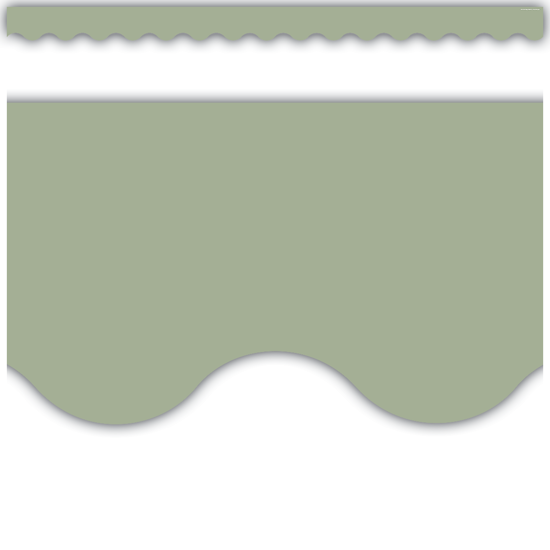 Sage Green Scalloped Border Trim - The School Box Inc