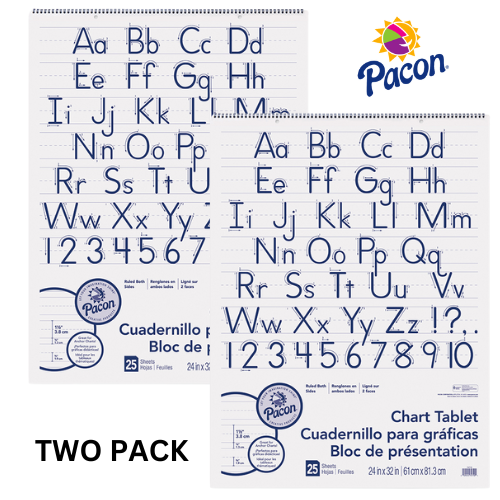 Chart Tablet 24X32 1-1/2" Ruled - 2 Pack - The School Box Inc