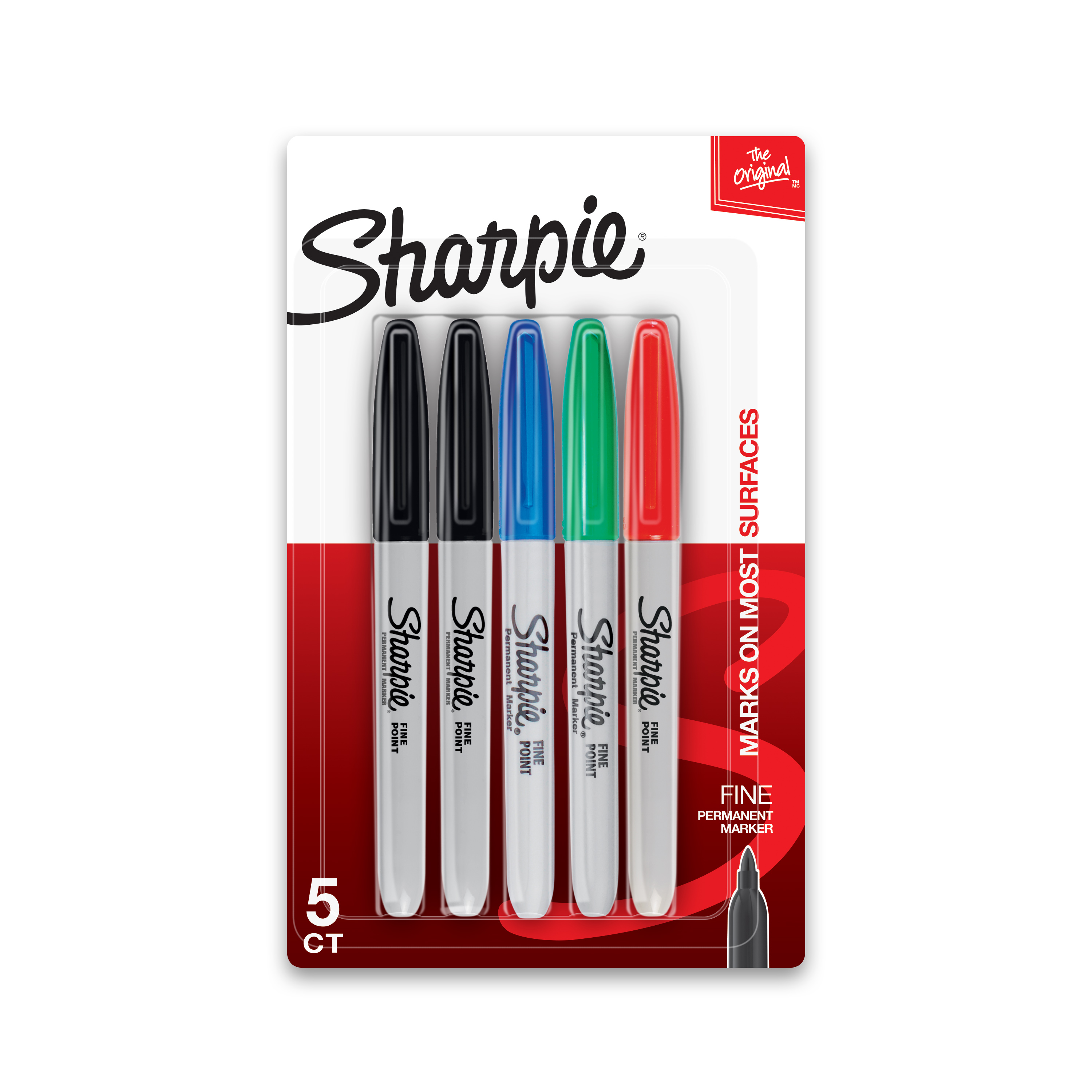 Sharpie Fine 5 ct - The School Box Inc