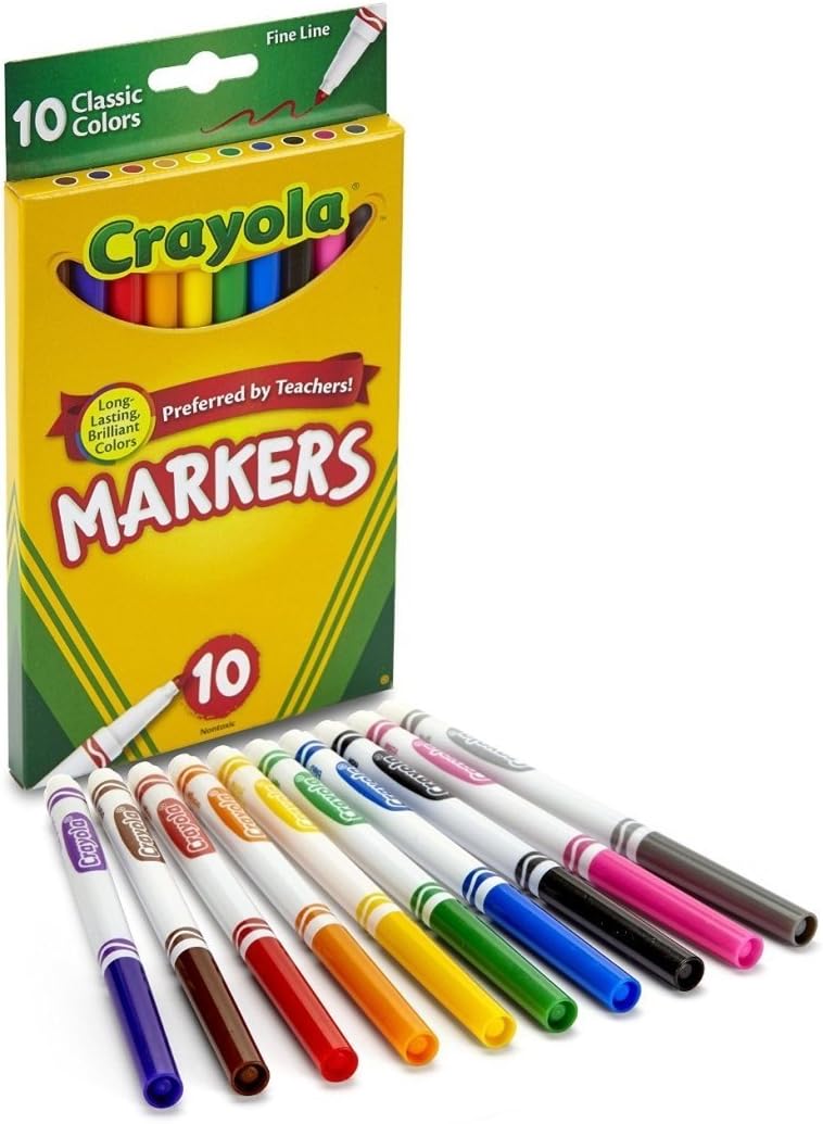 Crayola Fine Markers Classic 10 ct - The School Box Inc