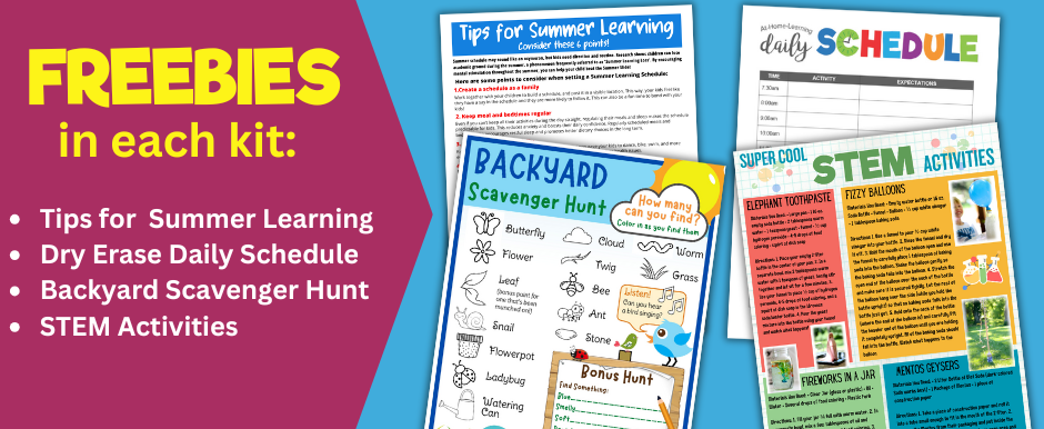 Summer Learning Kit - PreK to Kindergarten - The School Box Inc
