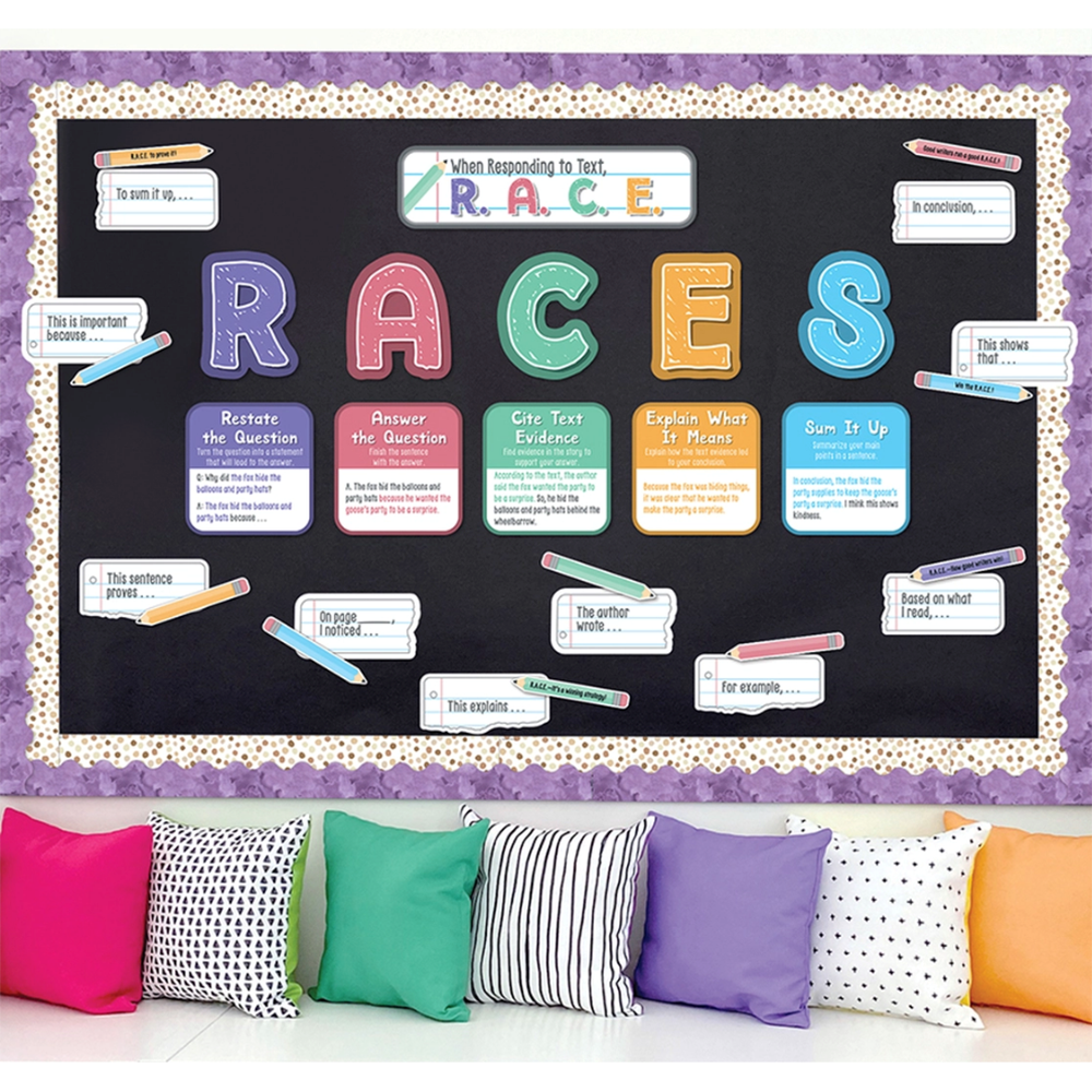 R.A.C.E. Writing Strategy Bulletin Board Set - The School Box Inc