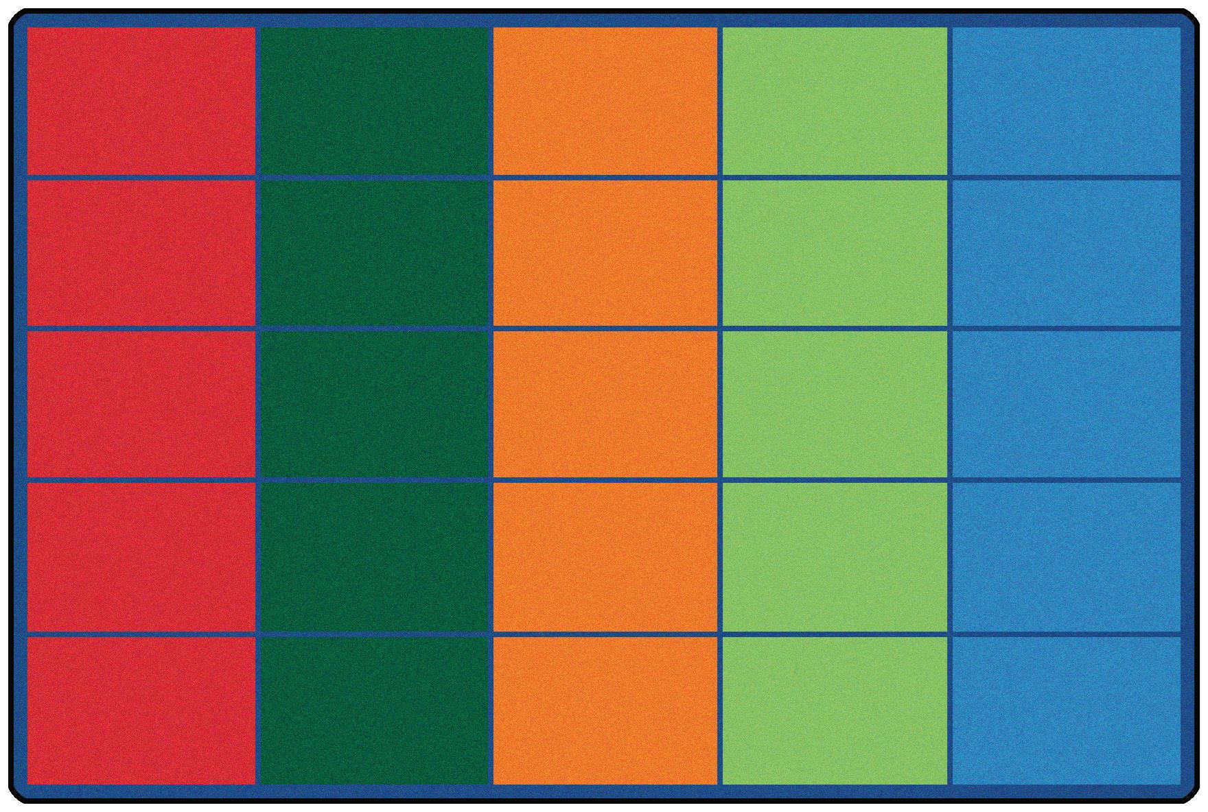 Colorful Rows Seating Rug - The School Box Inc