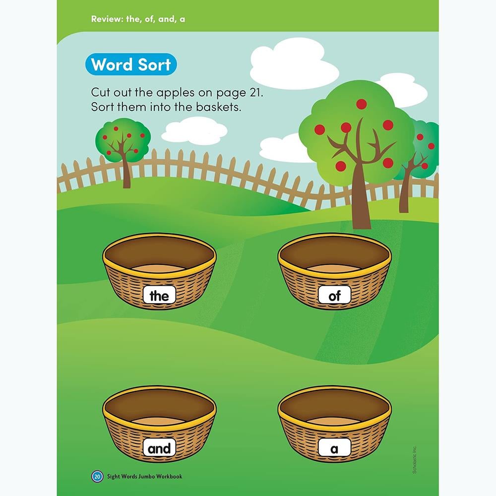 Sight Words Jumbo Workbook - The School Box Inc