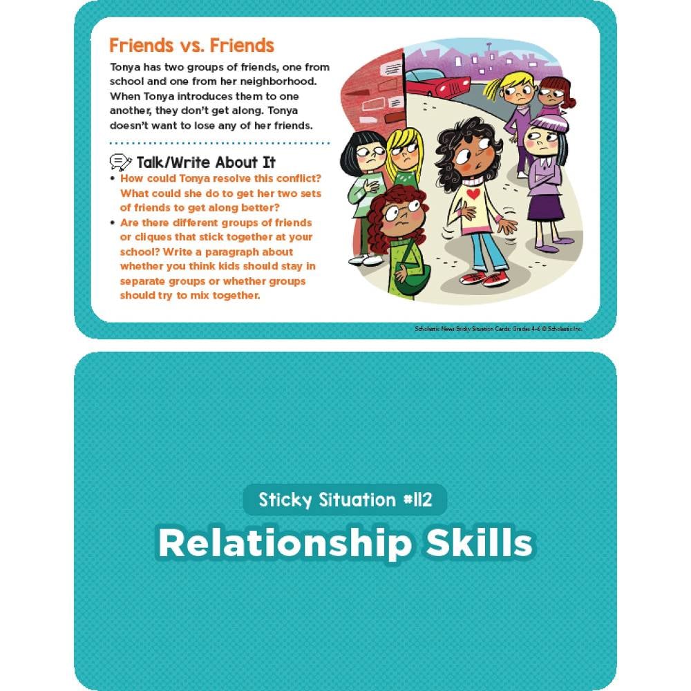 Sticky Situation Cards Grades 4-6 - The School Box Inc