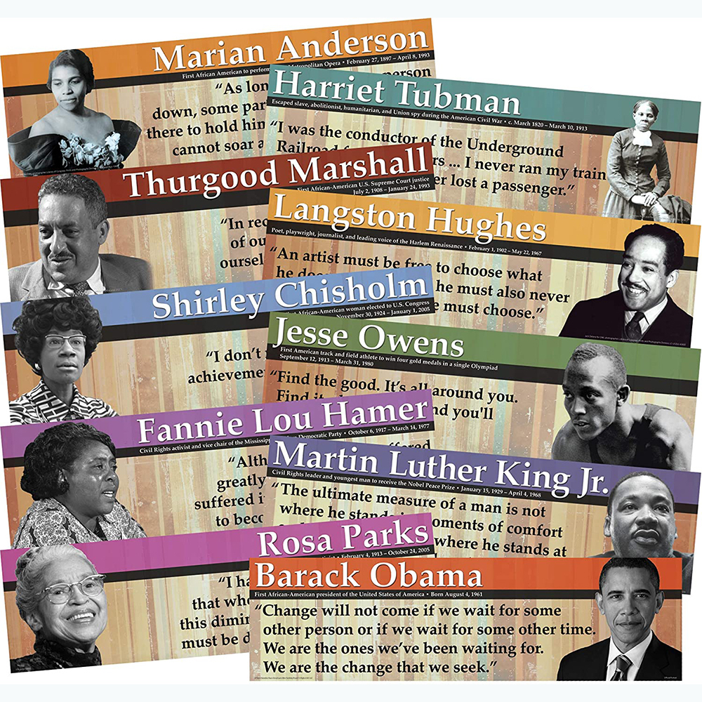 Notable Black Americans Mini Bulletin Board - The School Box Inc