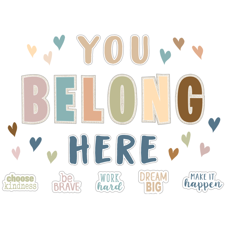 Everyone is Welcome You Belong Here Bulletin Board - The School Box Inc