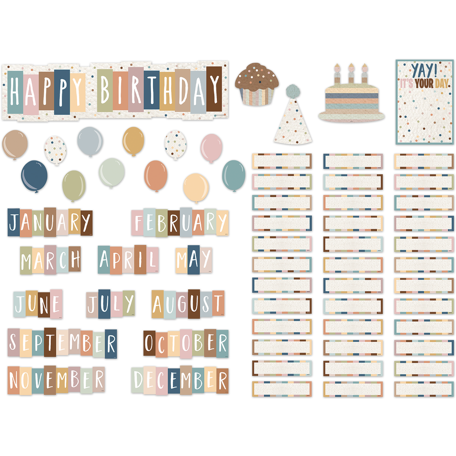 Everyone Is Welcome Happy Birthday Mini Bulletin Board Set The School