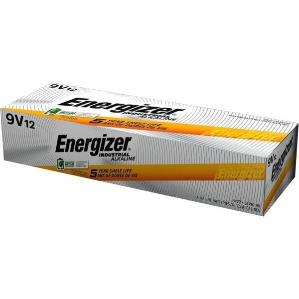 Energizer Industrial Alkaline Batteries, 9V, 12-pack - shopECVC.com
