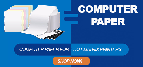 Continuous Feed Computer Paper for Dot Matrix Impact Printers