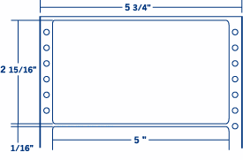 Pin Fed Continuous Shipping Label 5'' X 2 15/16", 5000 Labels Per ...