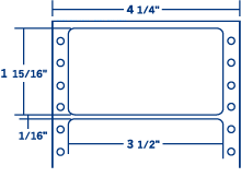 Pin Fed Continuous Labels 3 1/2'' X 1 15/16" Multi Purpose, 5000 Labels ...