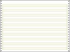 Computer Paper 11-3/4'' x 8-1/2'', 1/2'' Green Bar, 15# 1 Part