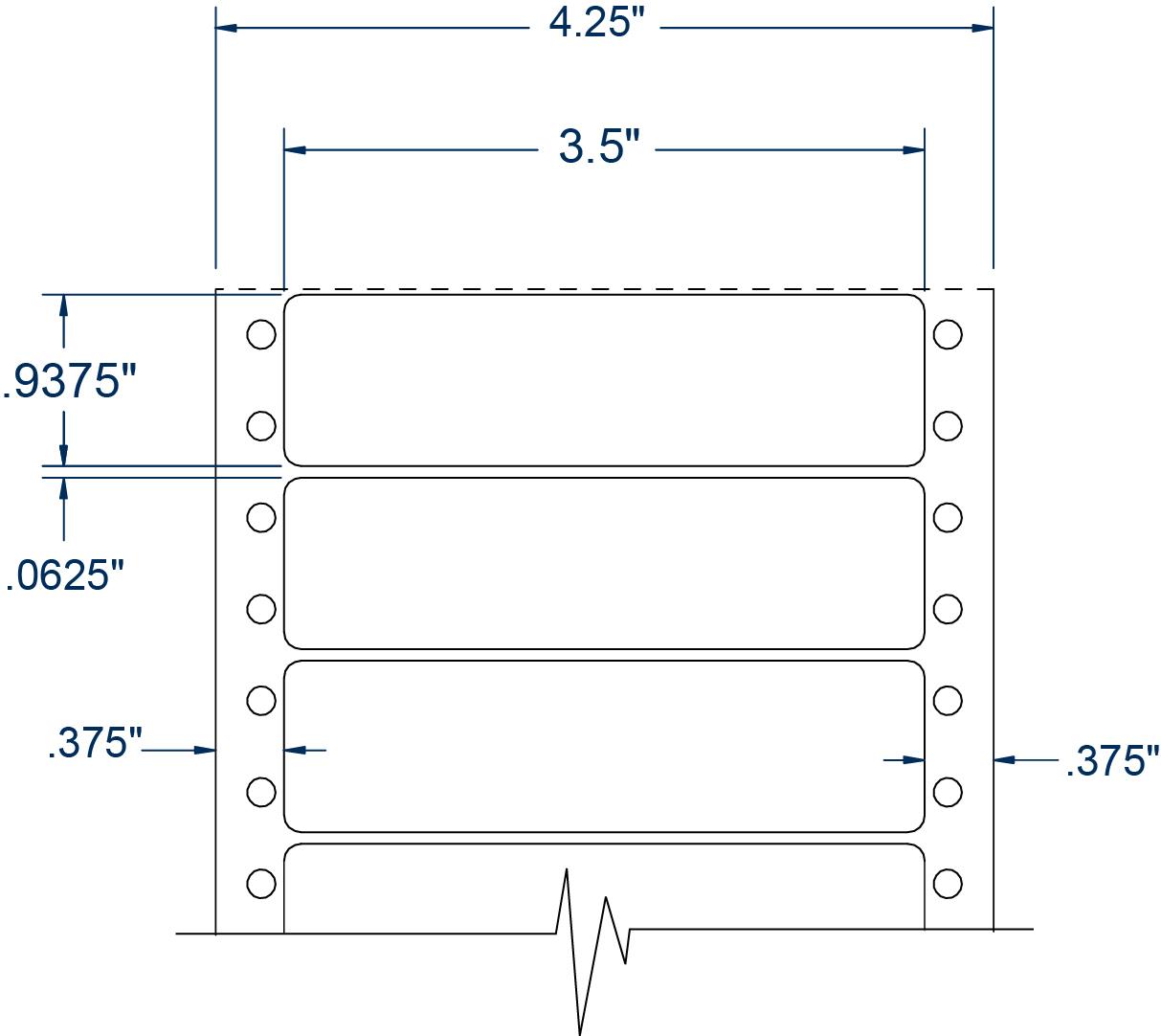 Compulabel Continuous Pin-fed Labels for Dot Matrix Printers