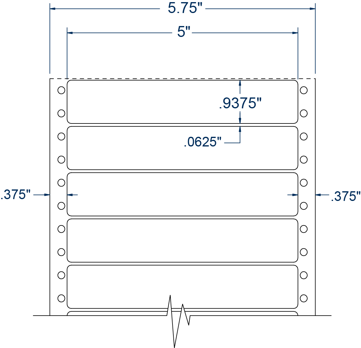Compulabel Continuous Pin-fed Labels for Dot Matrix Printers