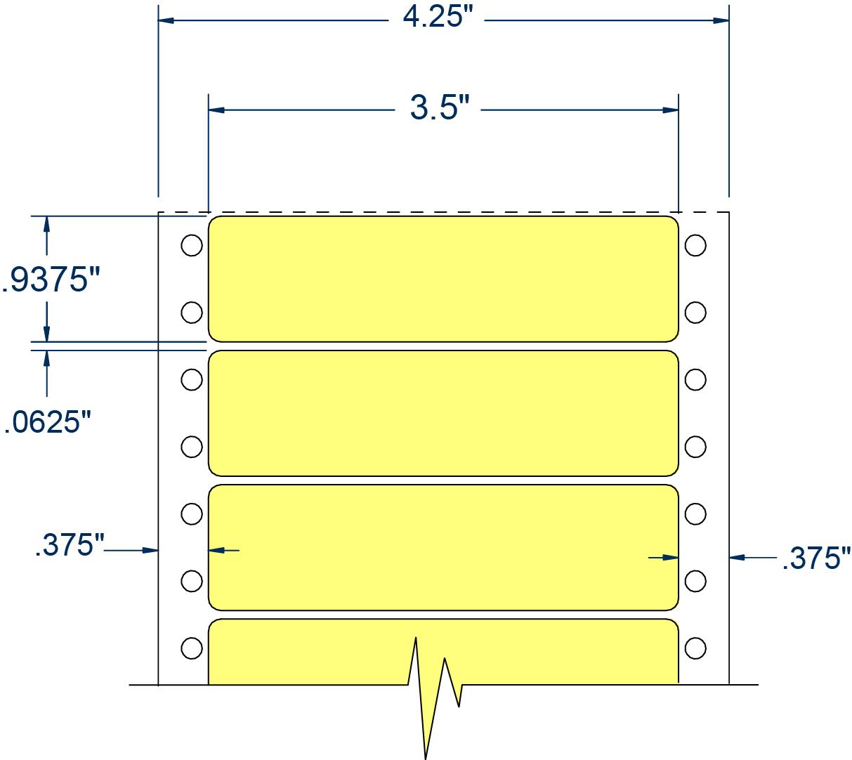 Compulabel Continuous Pin-fed Labels for Dot Matrix Printers