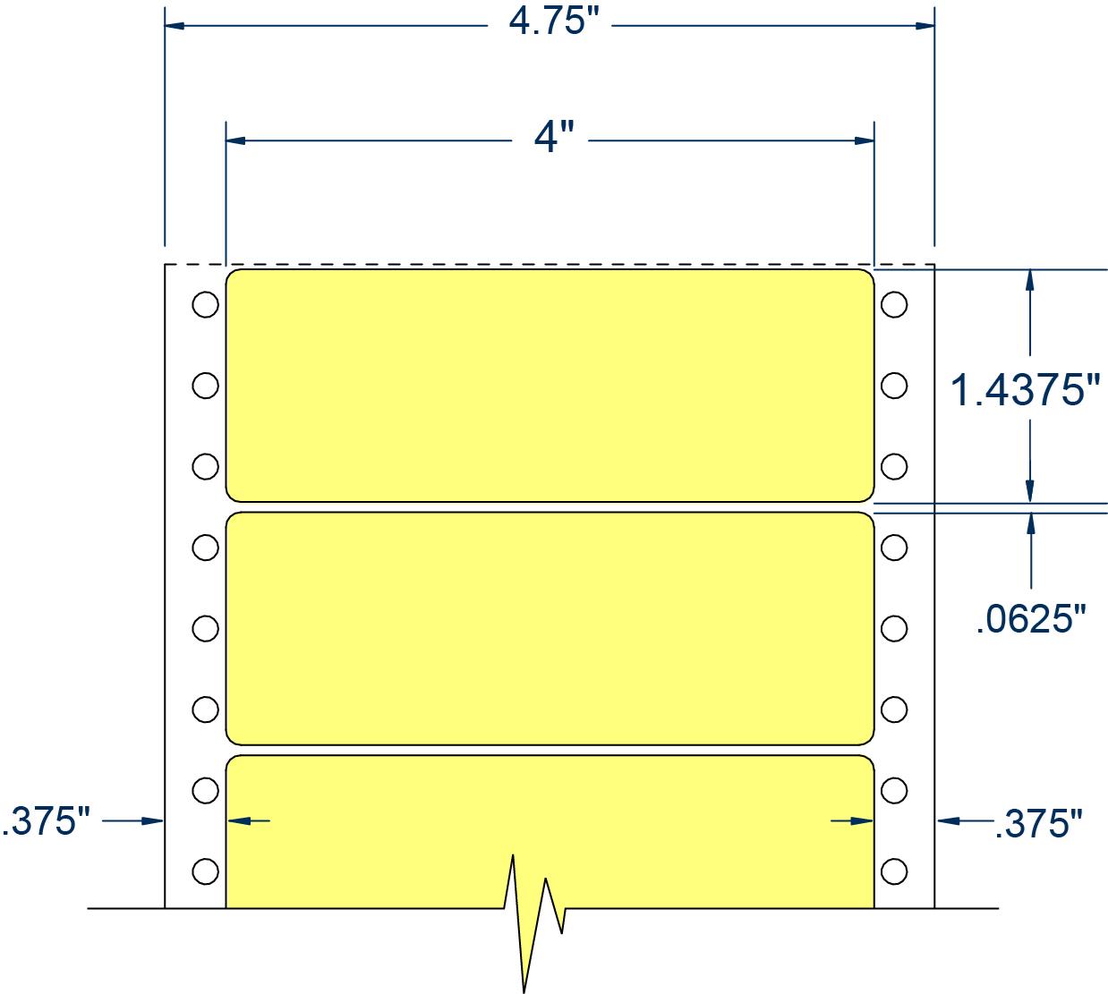 Compulabel Continuous Pin-fed Labels for Dot Matrix Printers