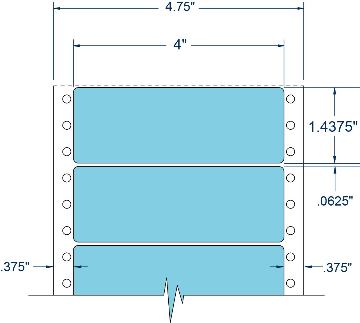 Compulabel Continuous Pin-fed Labels for Dot Matrix Printers