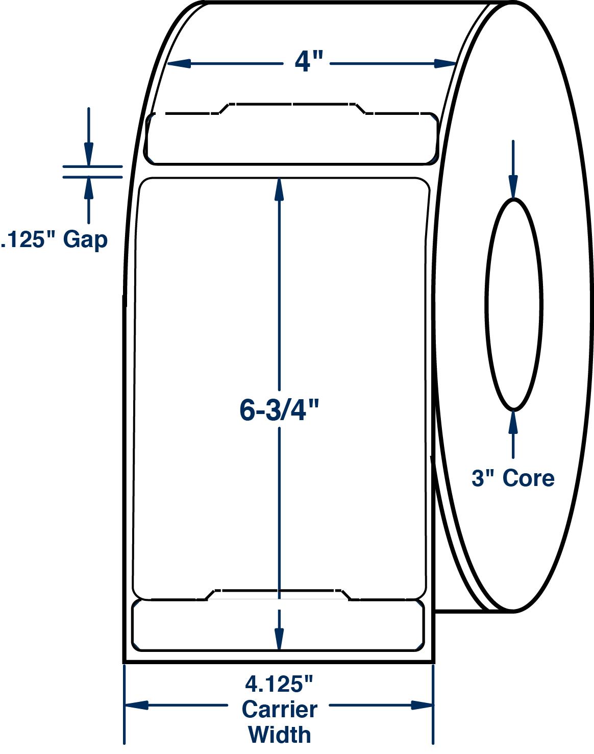 4" x 6" Direct Thermal Labels With 3/4" Tab FedExs¿, Compulabel 530695