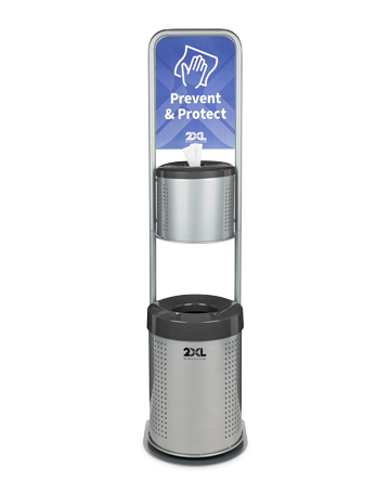 2XL Verte Sanitizing Wipes Stand with Sign Holder, Stainless Steel ...