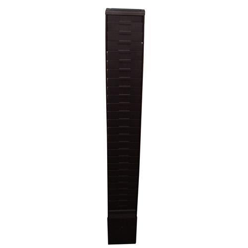 PYRAMID BLACK METAL - BLACK TIME CARD RACK - TonerQuest