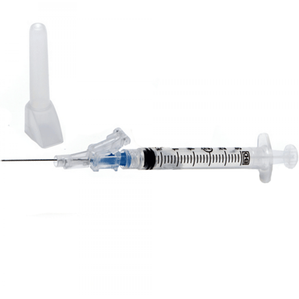 Safety Hypodermic Syringe with Needle SafetyGlideTM 3 mL 1 Inch 23 ...