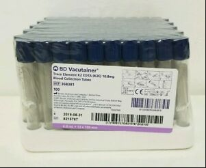Vacutainer Blood Collection Tubes with K2 EDTA, Plastic, Royal Blue ...