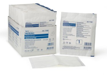 Abdominal Pad DermaceaTM 5 X 9 Inch 1 per Pack Sterile Rectangle - 36 ...