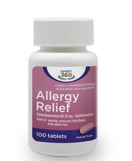 Diphenhydramine Tablets, 25 mg, 100/Bottle - US Labels and Materials Group