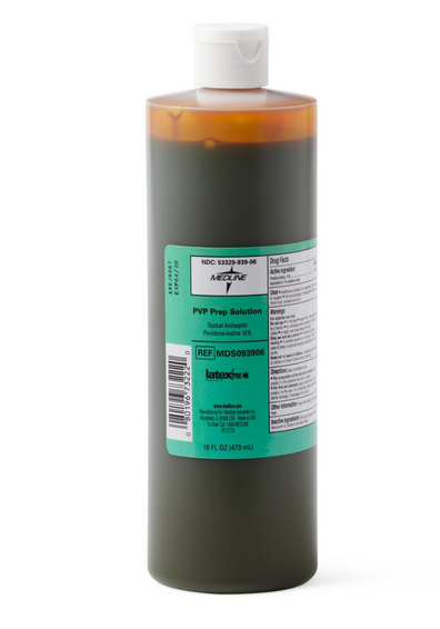 Povidone Iodine Prep Solution, 1 pt. - US Labels and Materials Group